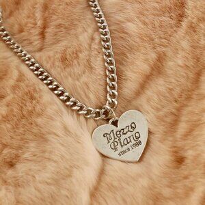 Jewelry | Stainless Steel Distressed Mezzo Piano Heart Chain Pendant ...